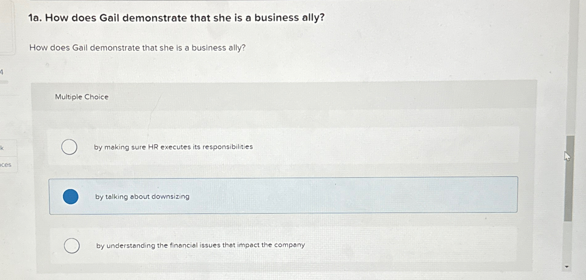 Solved 1a. ﻿How does Gail demonstrate that she is a business | Chegg.com