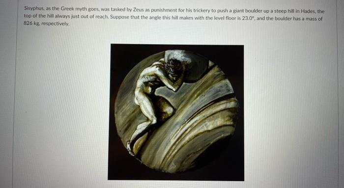 Solved Sisyphus, as the Greek myth goes, was tasked by Zeus | Chegg.com