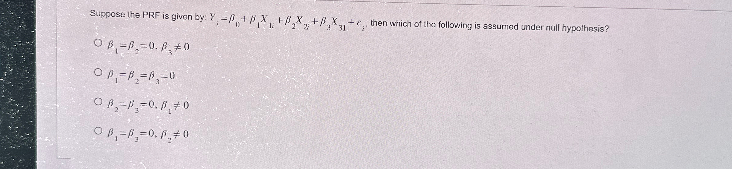 Solved Suppose the PRF is given by: | Chegg.com