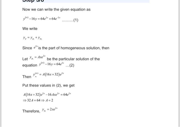 Solved Now we can write the given equation as | Chegg.com