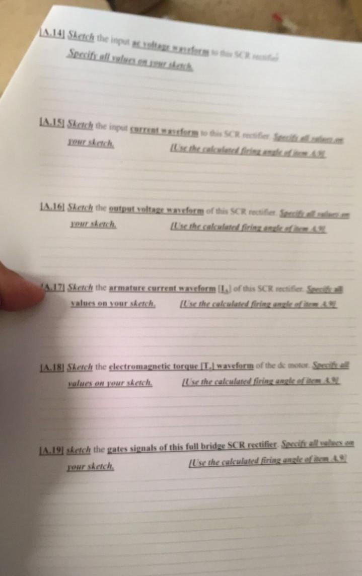 Solved Show your calculations 【II Full Bridge SCR rectifier | Chegg.com