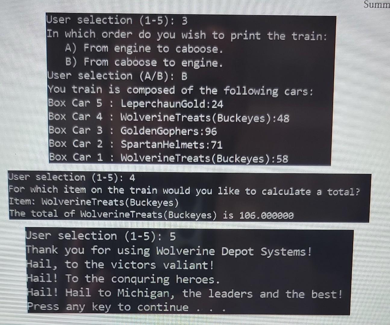 Usiing well-formatted C++, create a train depot | Chegg.com