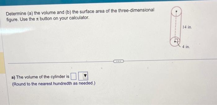 Solved Determine (a) the volume and (b) the surface area of | Chegg.com