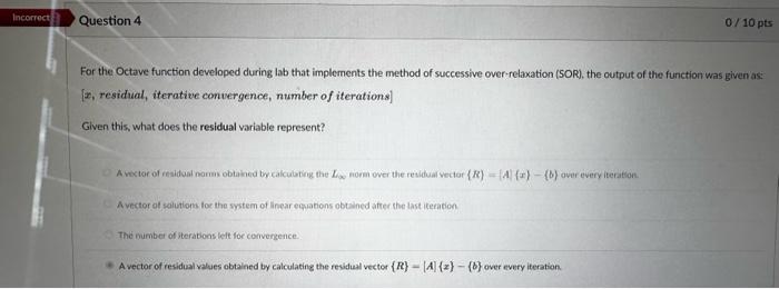 Solved For The Octave Function Developed During Lab That