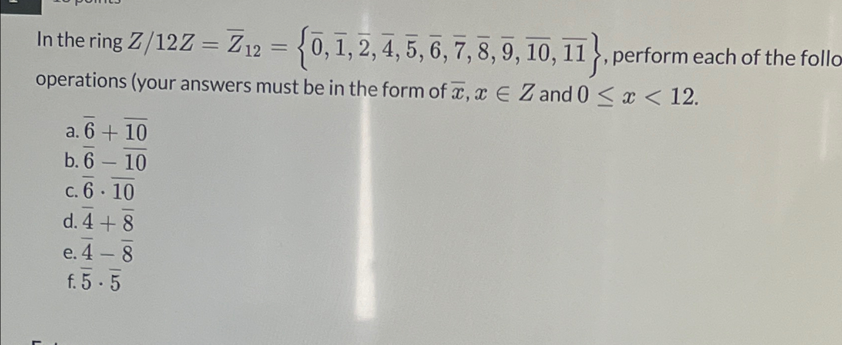 Solved In the ring | Chegg.com