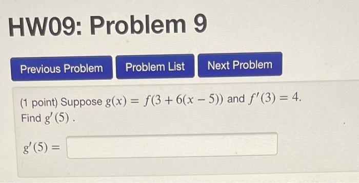 Solved HW09: Problem 9 Previous Problem Problem List Next | Chegg.com