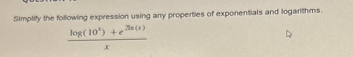 Solved Simplify the following expression using any | Chegg.com