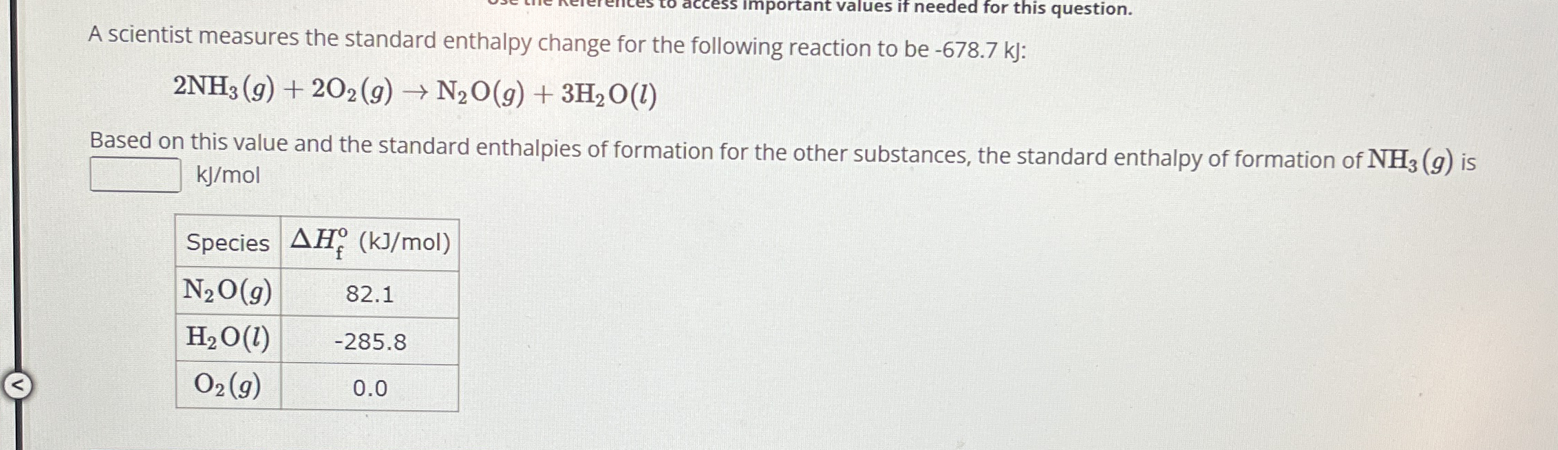 Solved A scientist measures the standard enthalpy change for | Chegg.com