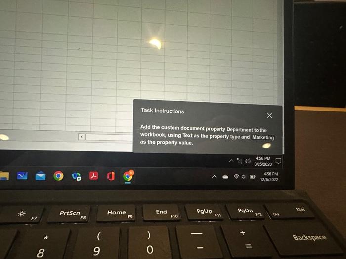 Solved Task Instructions Add the custom document property | Chegg.com