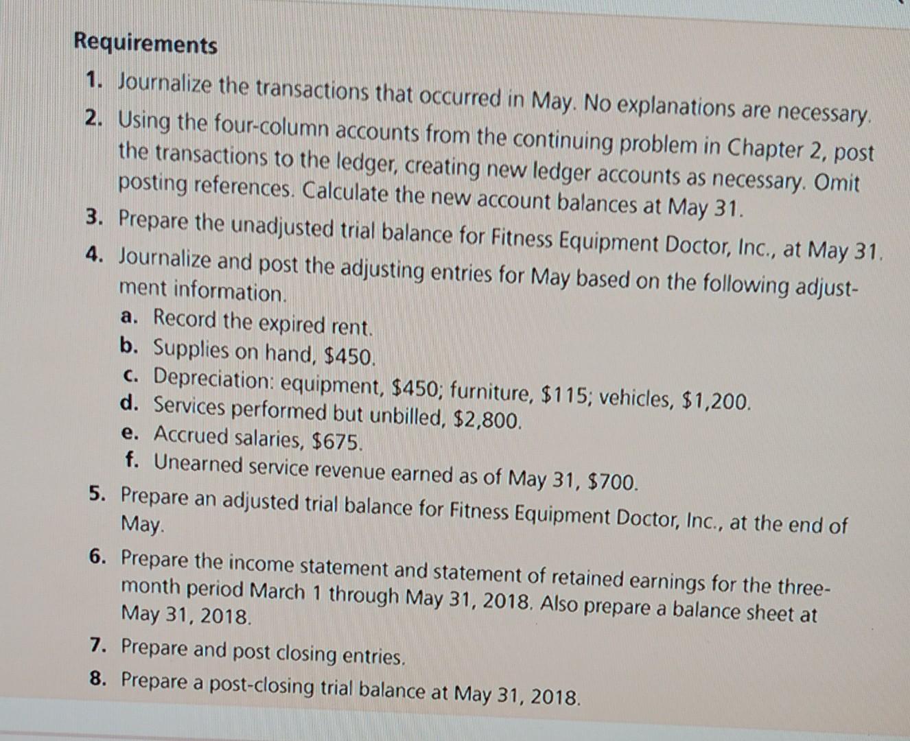 Solved Requirements 1. Journalize the transactions that | Chegg.com