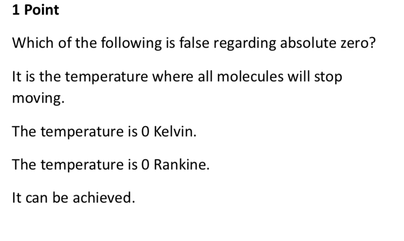 Solved 1 ﻿PointWhich of the following is false regarding | Chegg.com