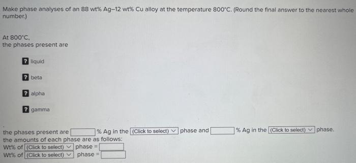 Solved Consider the binary eutectic copper-silver phase | Chegg.com