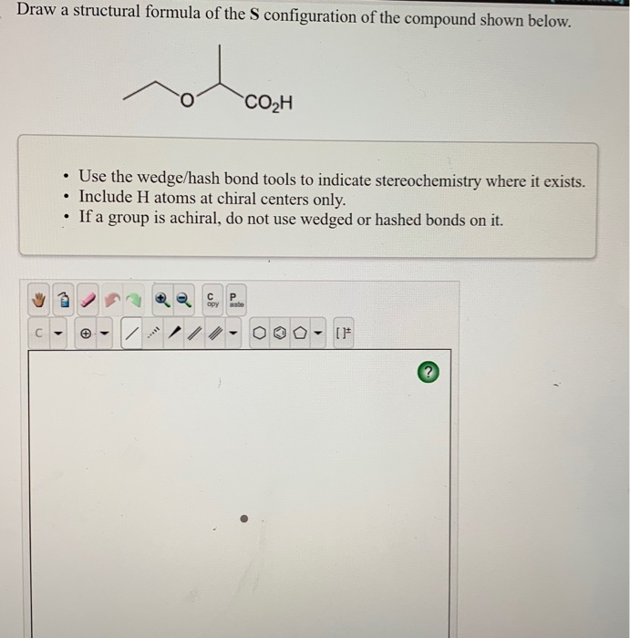 Solved Draw a structural formula of the S configuration of | Chegg.com
