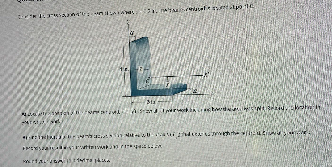 Solved Consider the cross section of the beam shown where | Chegg.com