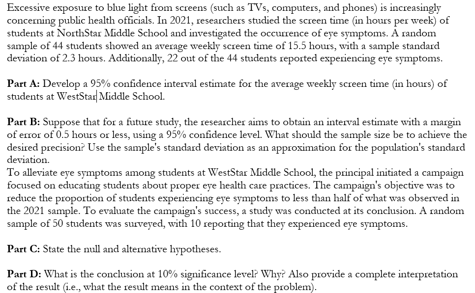 Solved Show all work, excel formulas Stats | Chegg.com