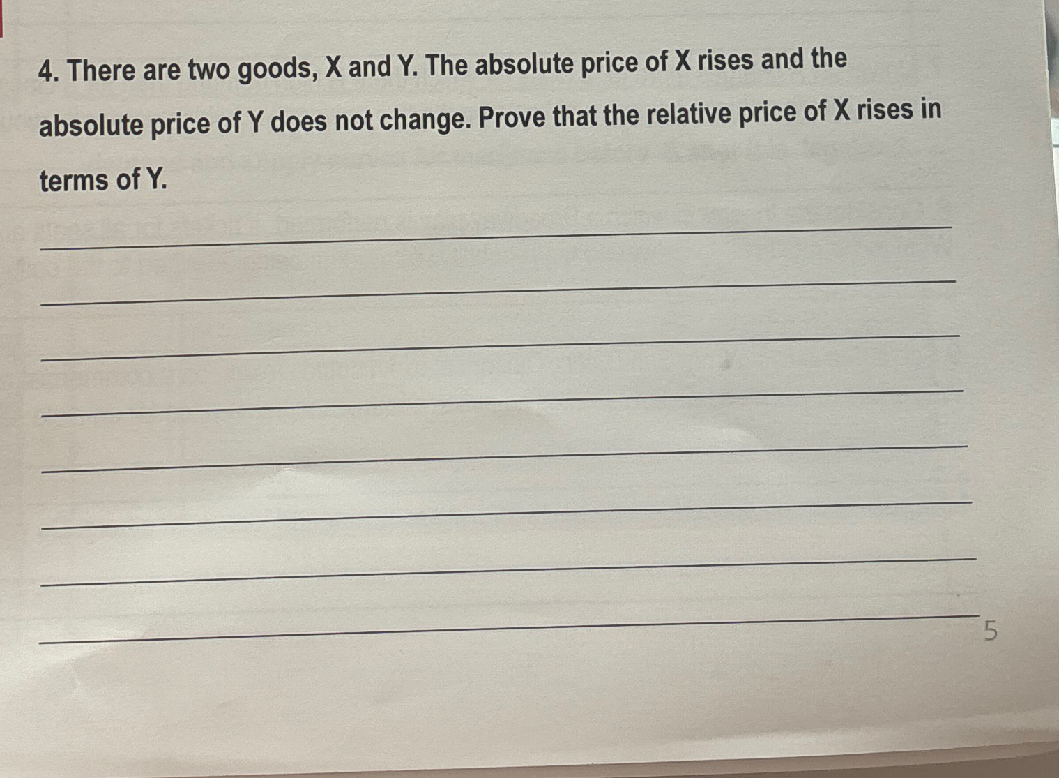 Solved There are two goods, x ﻿and Y. ﻿The absolute price of | Chegg.com