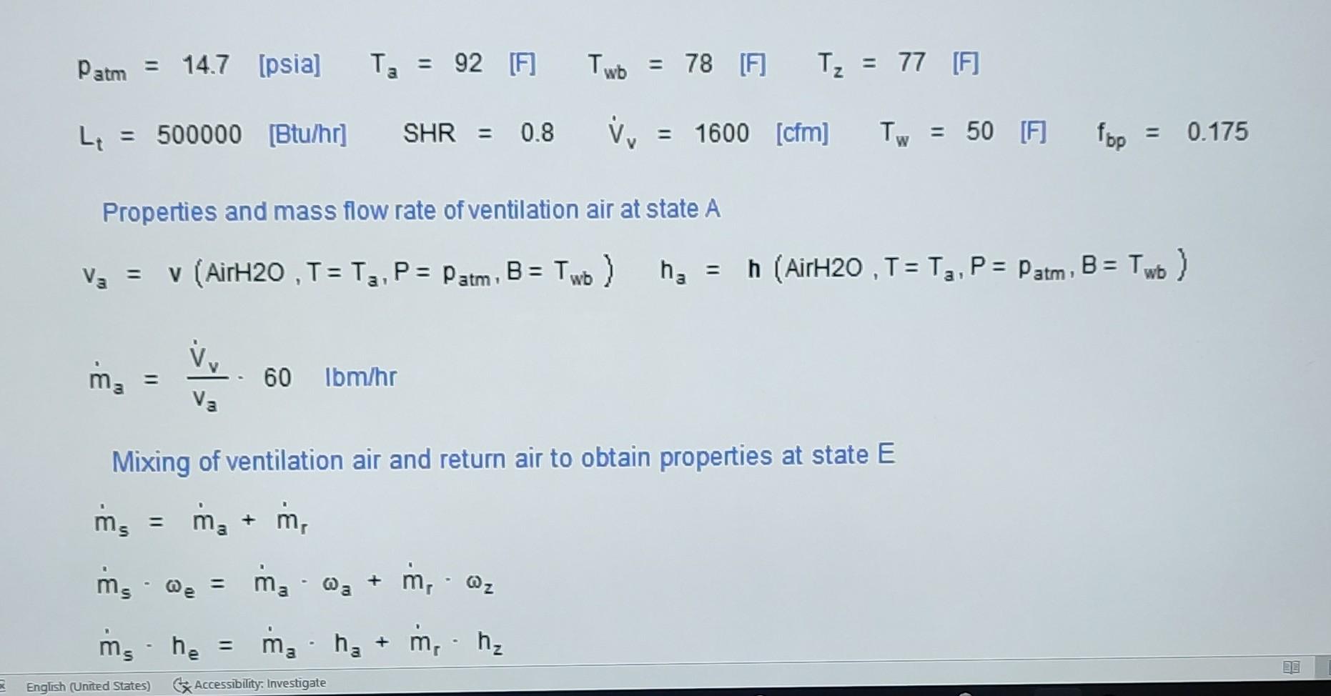 Solved 1. When design a constant air volume (CAV) HVAC | Chegg.com