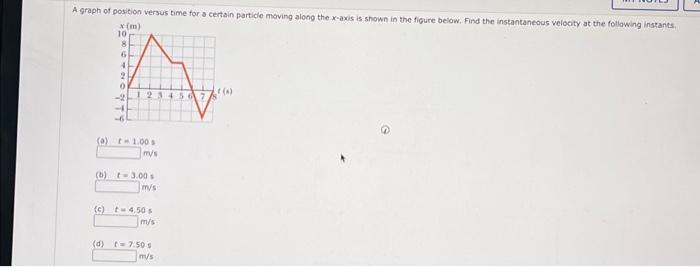A graph of position versus time for a certain | Chegg.com