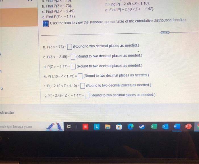 Solved Let The Random Variable Z Follow A Standard Normal 