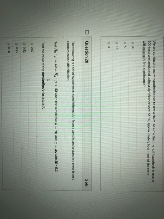 Solved Question 26 2 pts Identify the appropriate parameter | Chegg.com