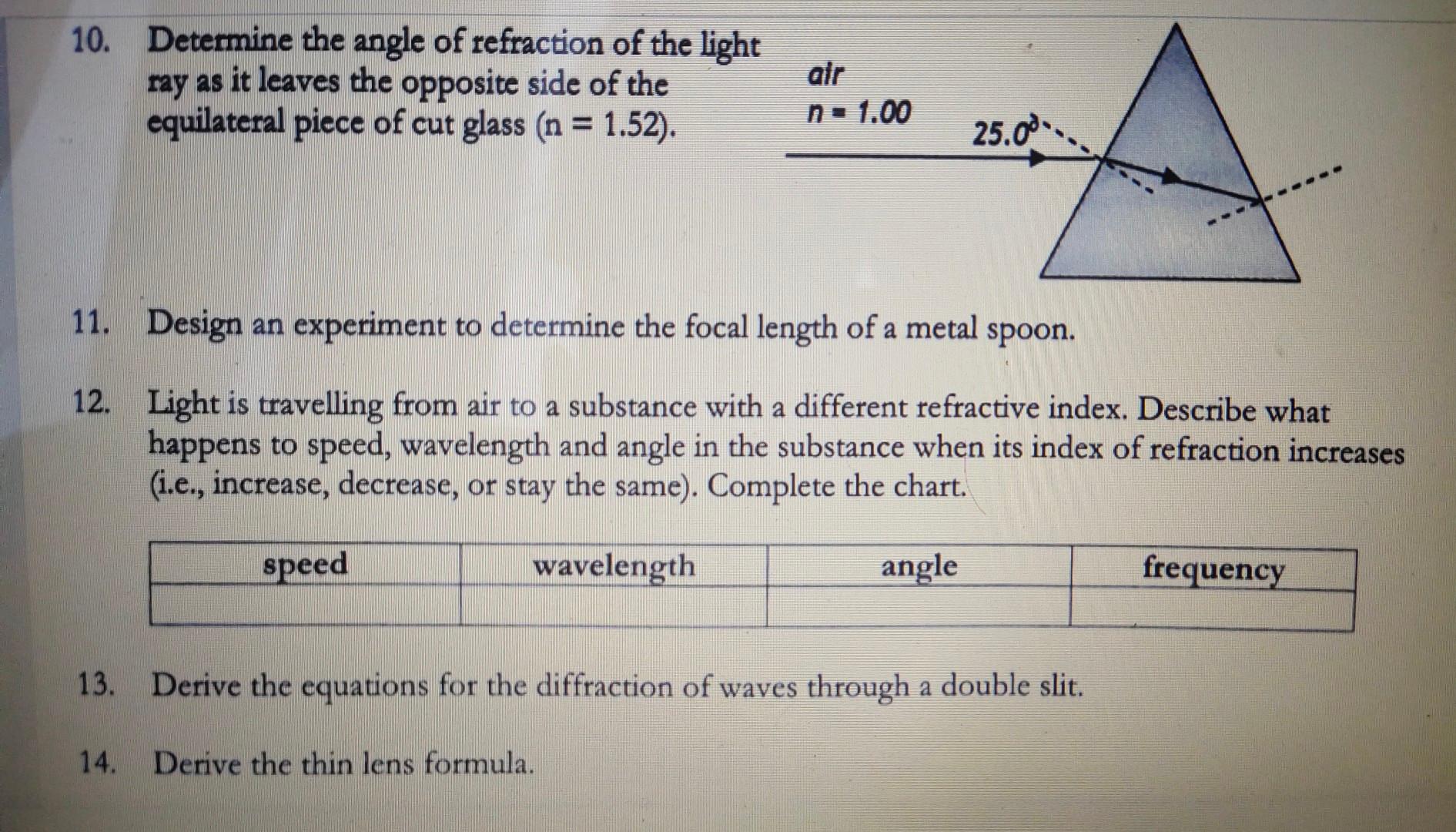Wavelength Formula Triangle