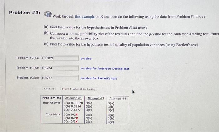 Solved Problem #3: Work through this example on Rand then do | Chegg.com