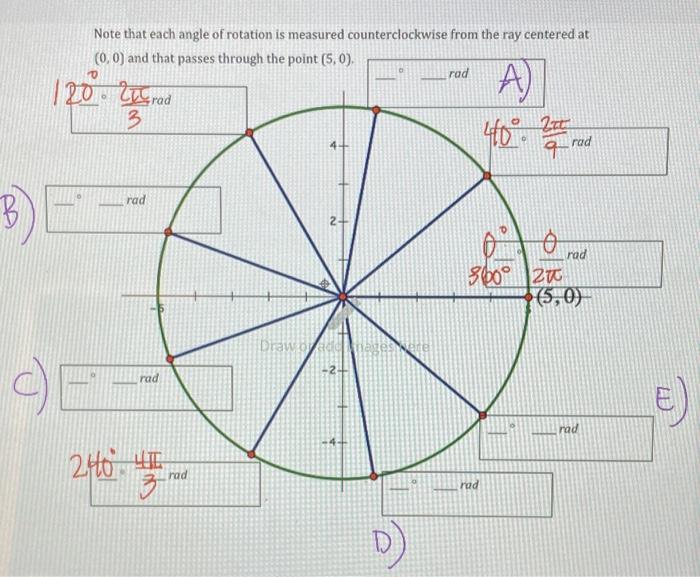 Solved Label each and every point with angle of rotation in | Chegg.com