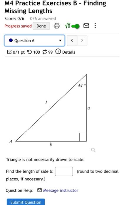 Solved M4 Practice Exercises B - Finding Missing Lengths | Chegg.com