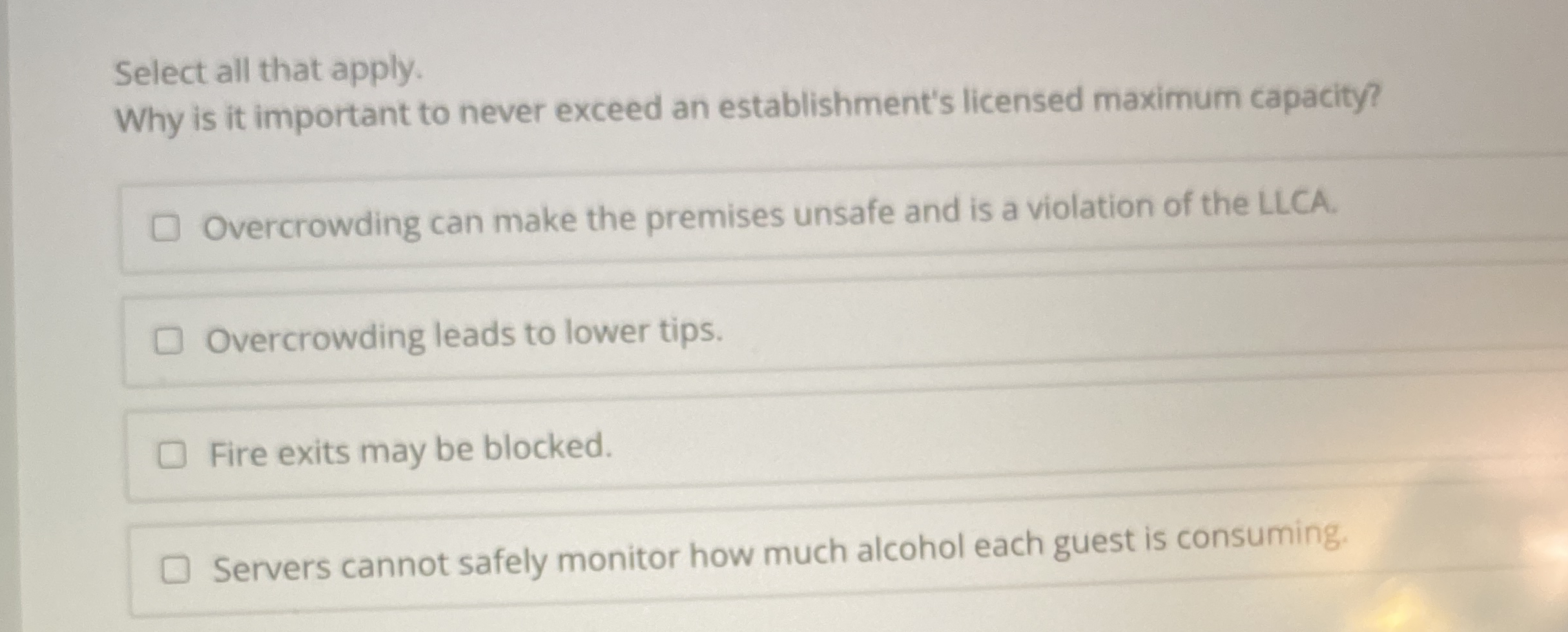 Solved Select all that apply.Why is it important to never | Chegg.com