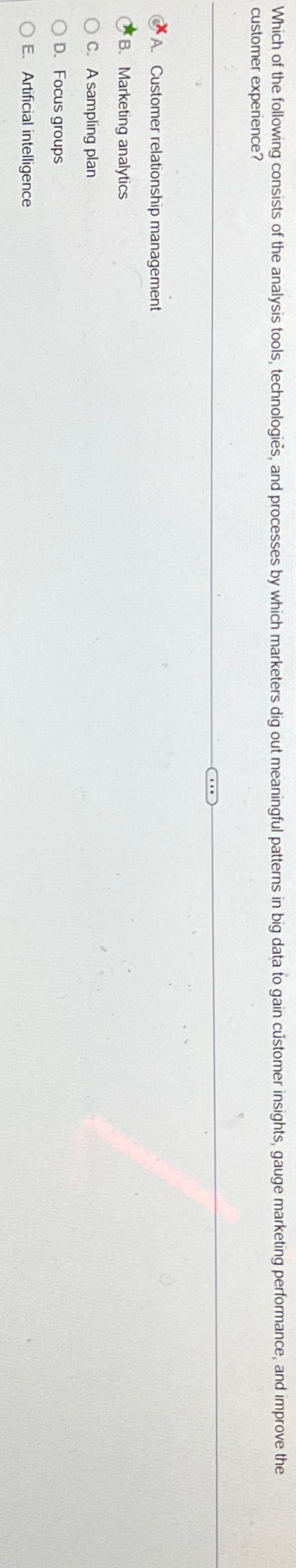 Solved customer experience?A. ﻿Customer relationship | Chegg.com