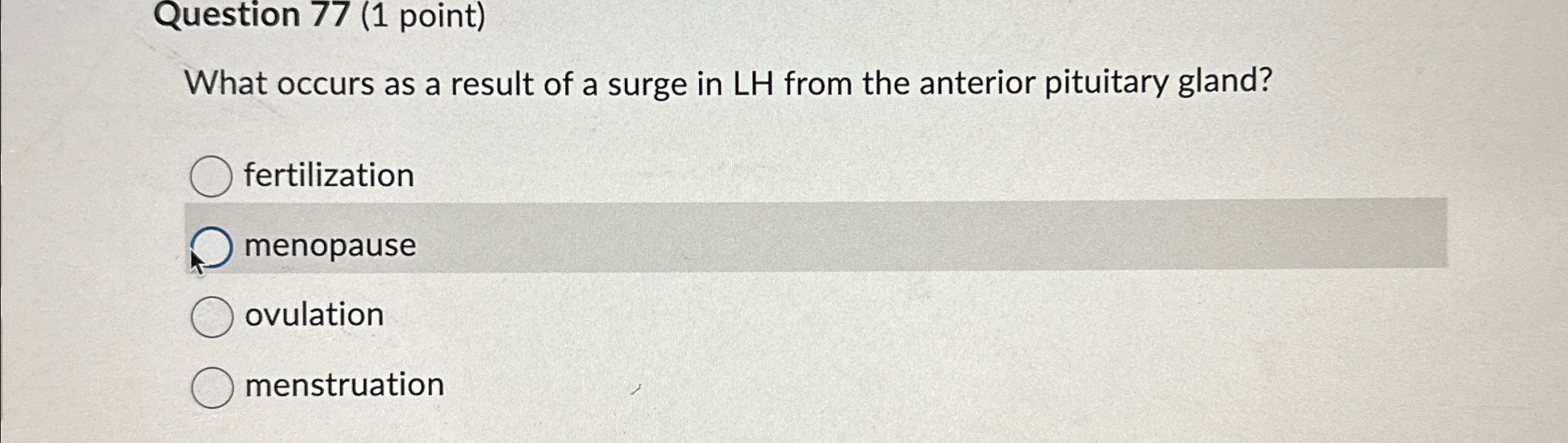 Solved Question 77 (1 ﻿point)What occurs as a result of a | Chegg.com