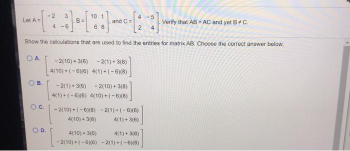 Solved How Many Rows And Columns Must A Matrix A Have In