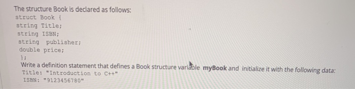 Solved The structure Book is declared as follows: struct | Chegg.com