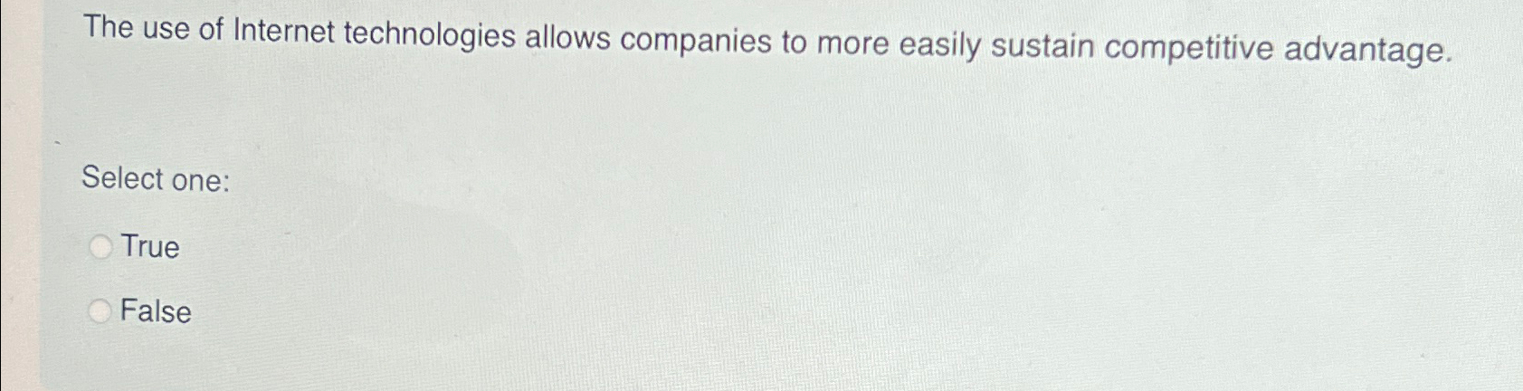 Solved The use of Internet technologies allows companies to | Chegg.com