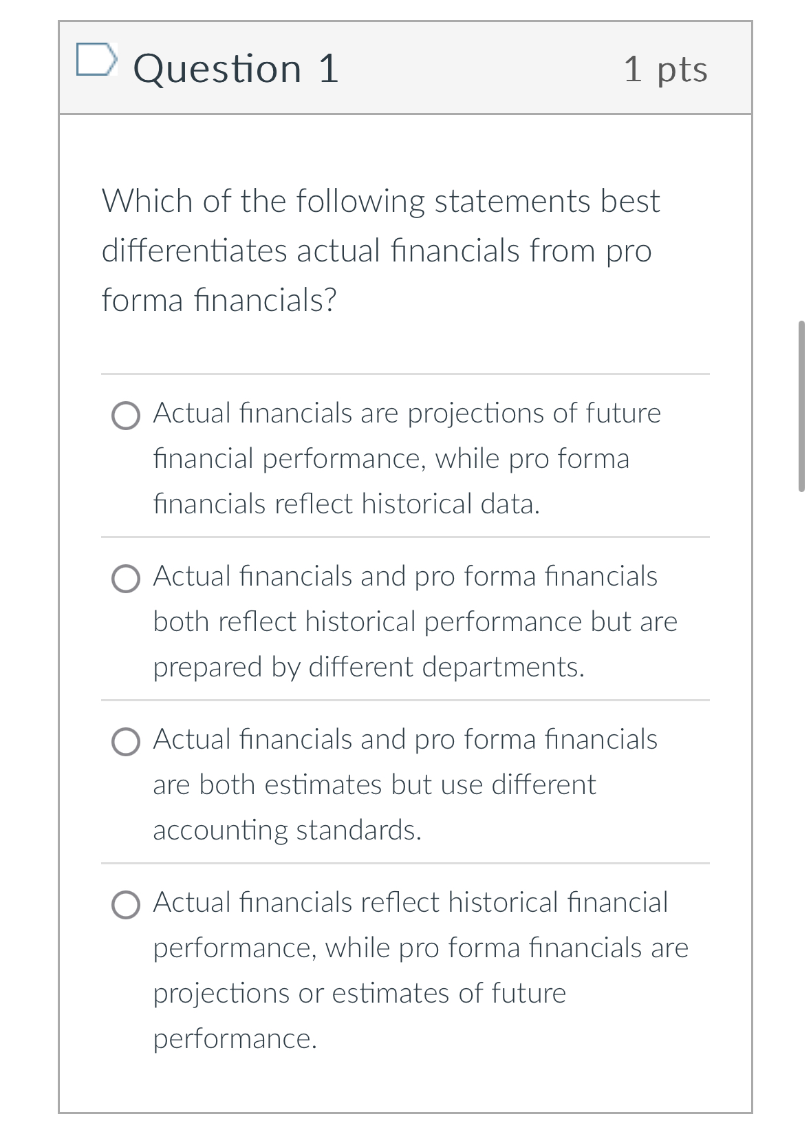 Solved Question 11 ﻿ptsWhich of the following statements | Chegg.com