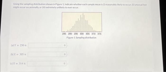 Using the sampling distribution shown in Figure 1, | Chegg.com