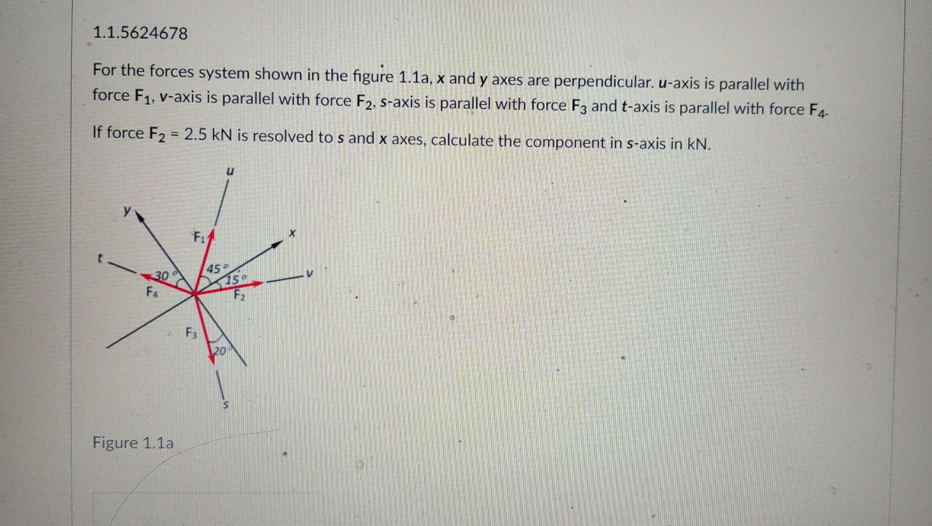 Solved For the forces system shown in the figure 1.1a,x and | Chegg.com