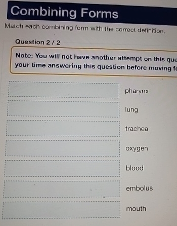 Solved Combining FormsMatch each combining form with the | Chegg.com