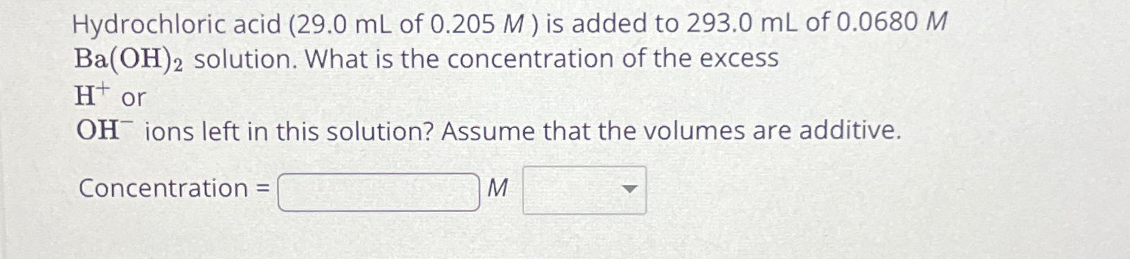 Solved Hydrochloric acid of 0.205M is added to 293.0mL of | Chegg.com