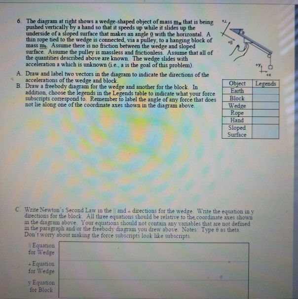Solved 6. The diagram at night shows a wedge-shaped object | Chegg.com