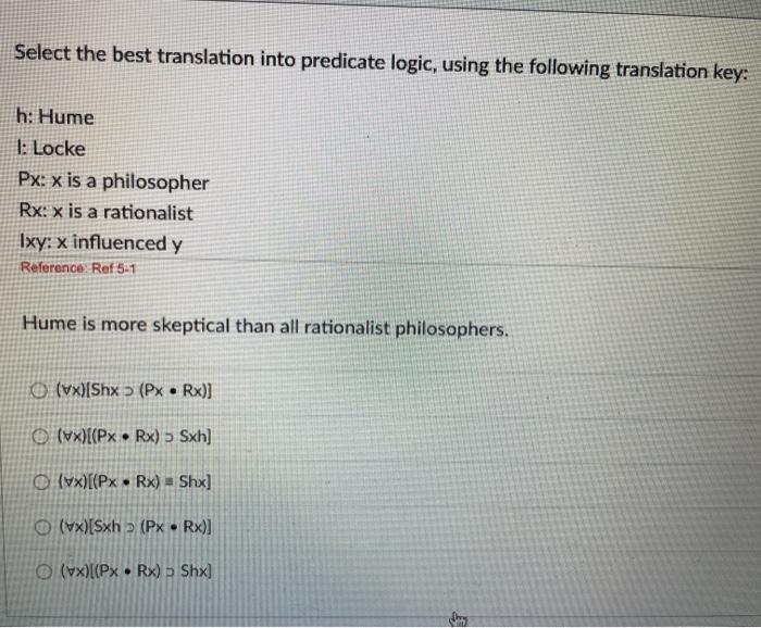 Solved intro to logic | Chegg.com