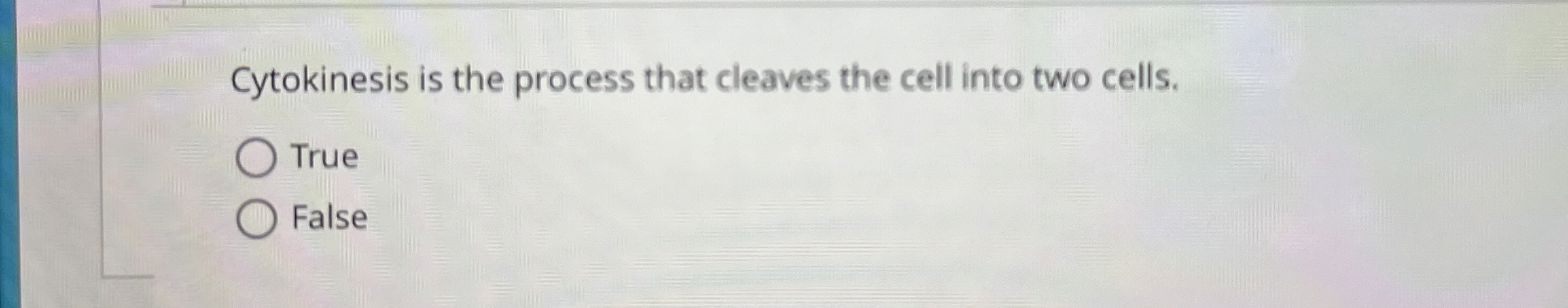 Solved Cytokinesis is the process that cleaves the cell into | Chegg.com