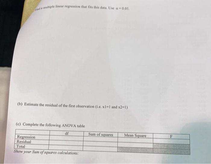 Solved Question 6 [5]. An experiment resulted in the | Chegg.com
