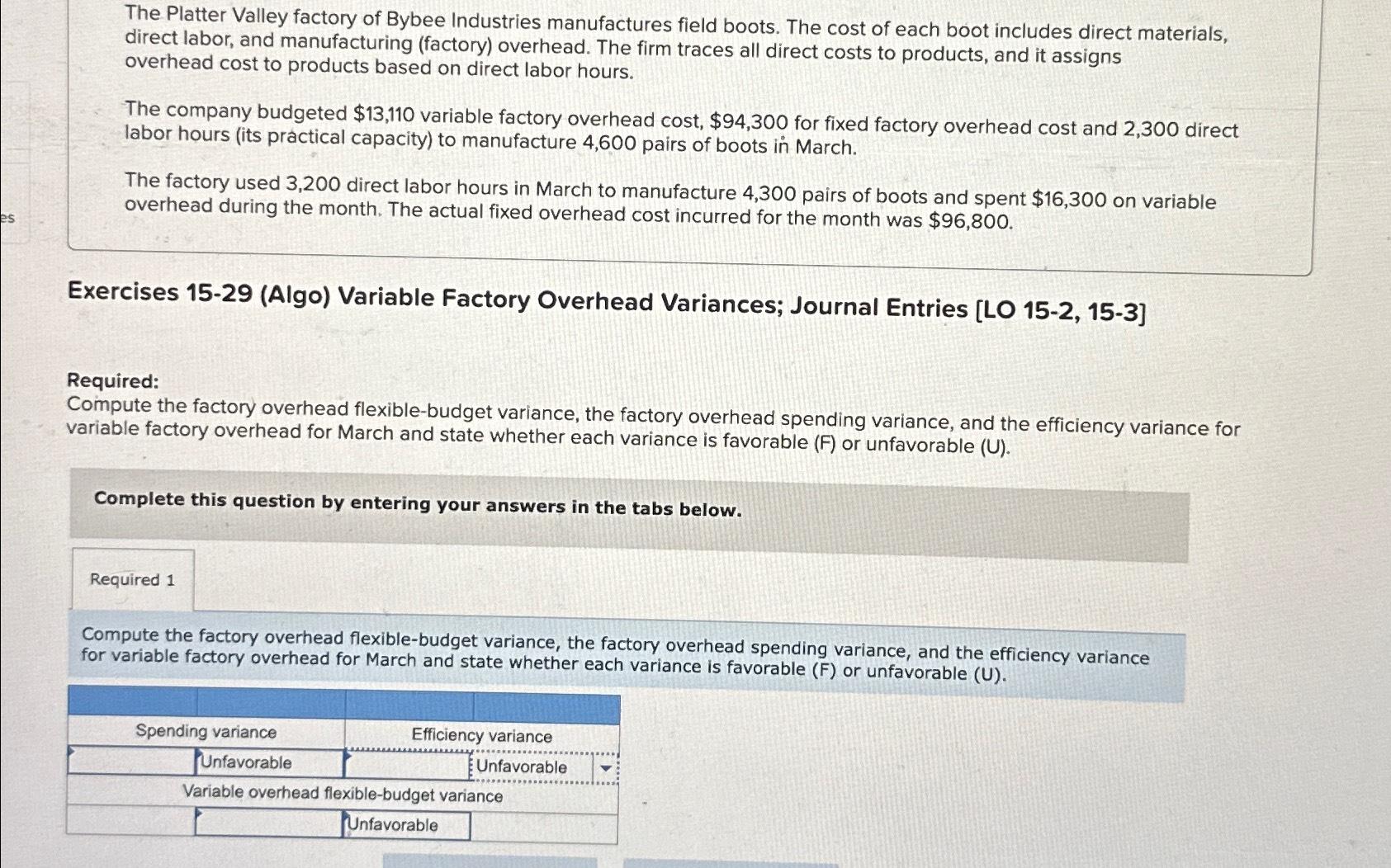 Solved The Platter Valley factory of Bybee Industries | Chegg.com