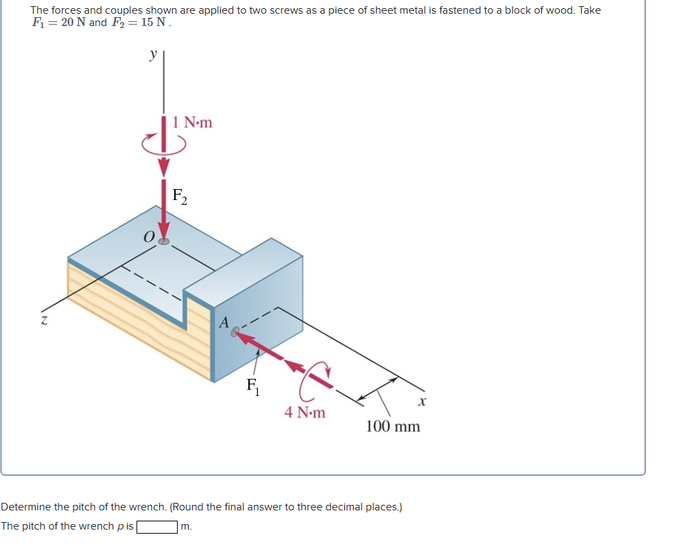 Solved The forces and couples shown are applied to ﻿two | Chegg.com