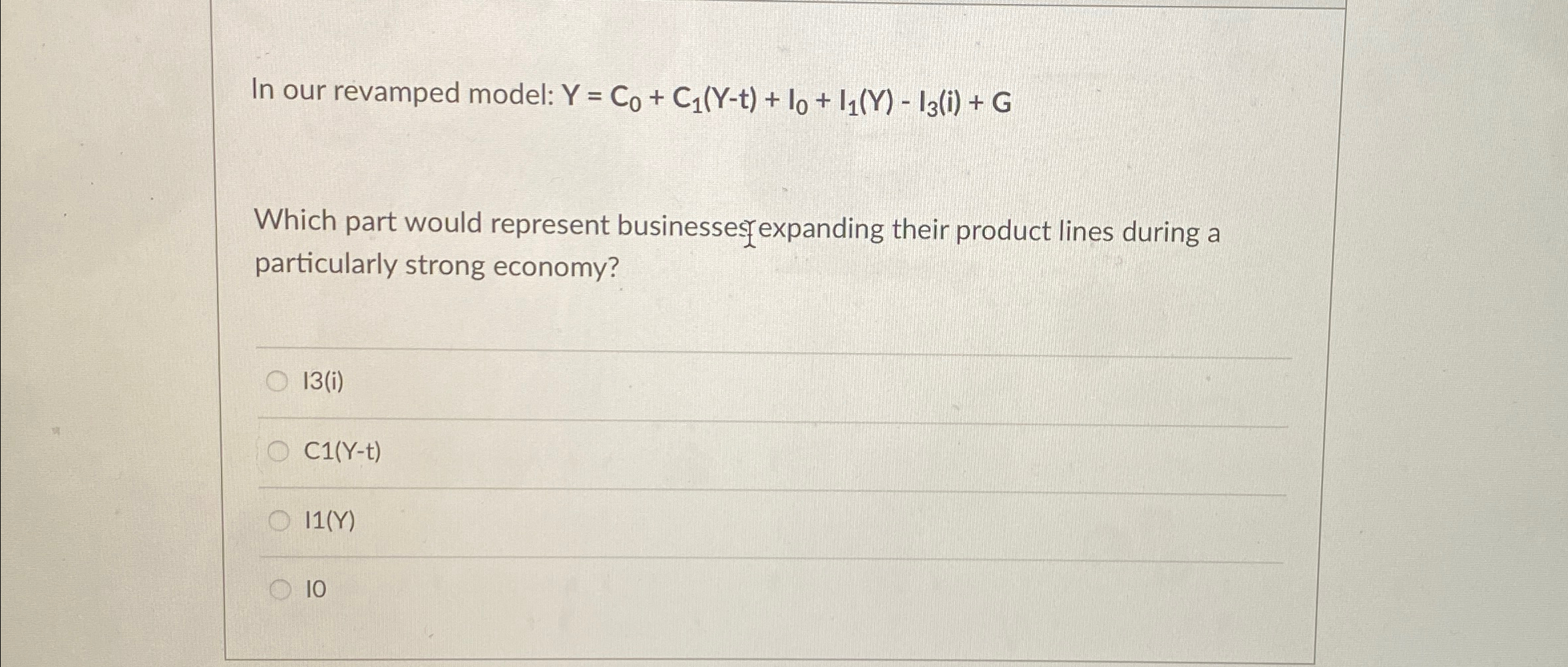 Solved In our revamped model: | Chegg.com