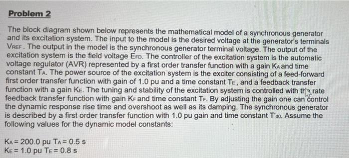 Problem 2 The block diagram shown below represents | Chegg.com