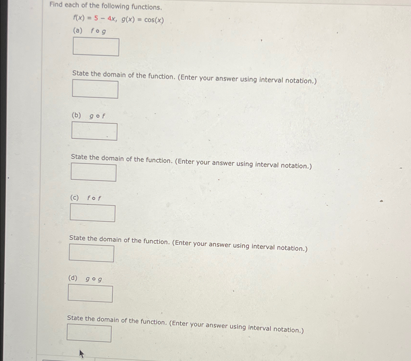 Solved Find each of the following | Chegg.com