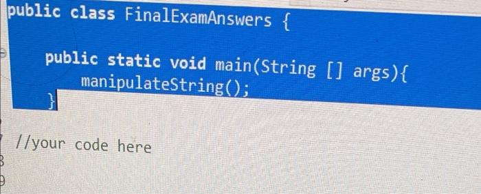 Solved Final Exam Document FinalExamAnswers.java Write a | Chegg.com