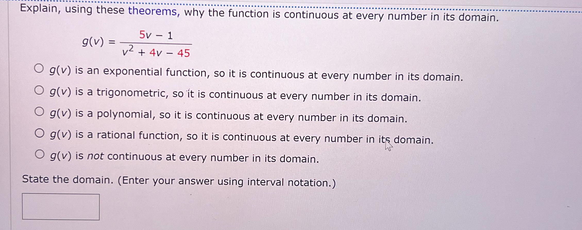 Solved Explain, using these theorems, why the function is | Chegg.com
